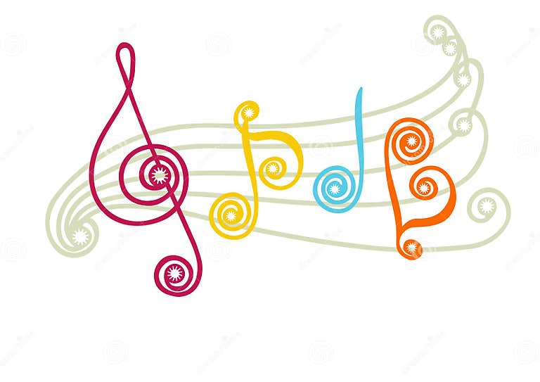 Funny musical notes stock vector. Illustration of creative - 11010361