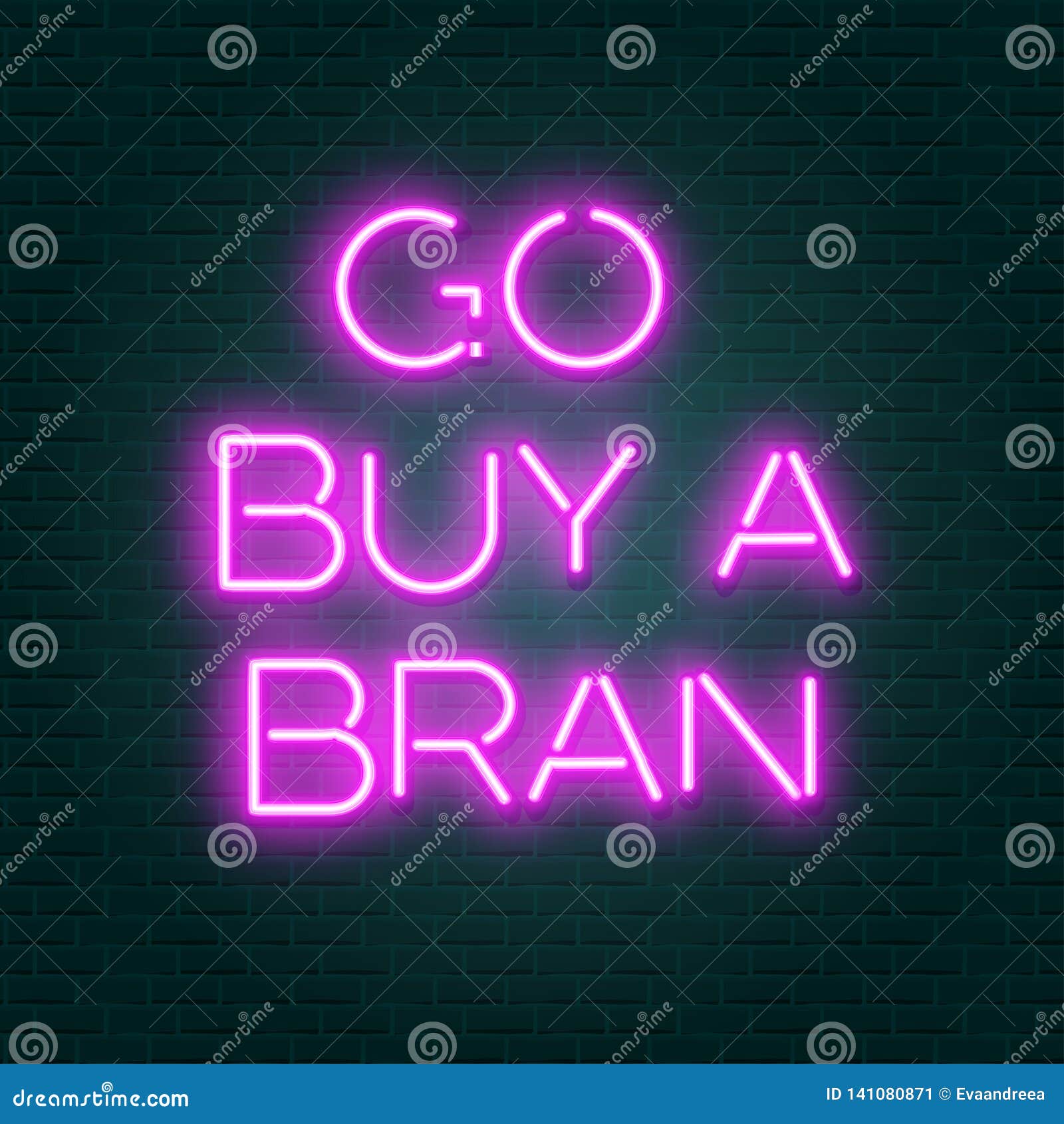 Funny neon sign stock illustration. Illustration of advertising - 141080871