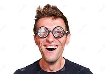 Funny nerd stock photo. Image of male, hair, happy, humor - 25129122