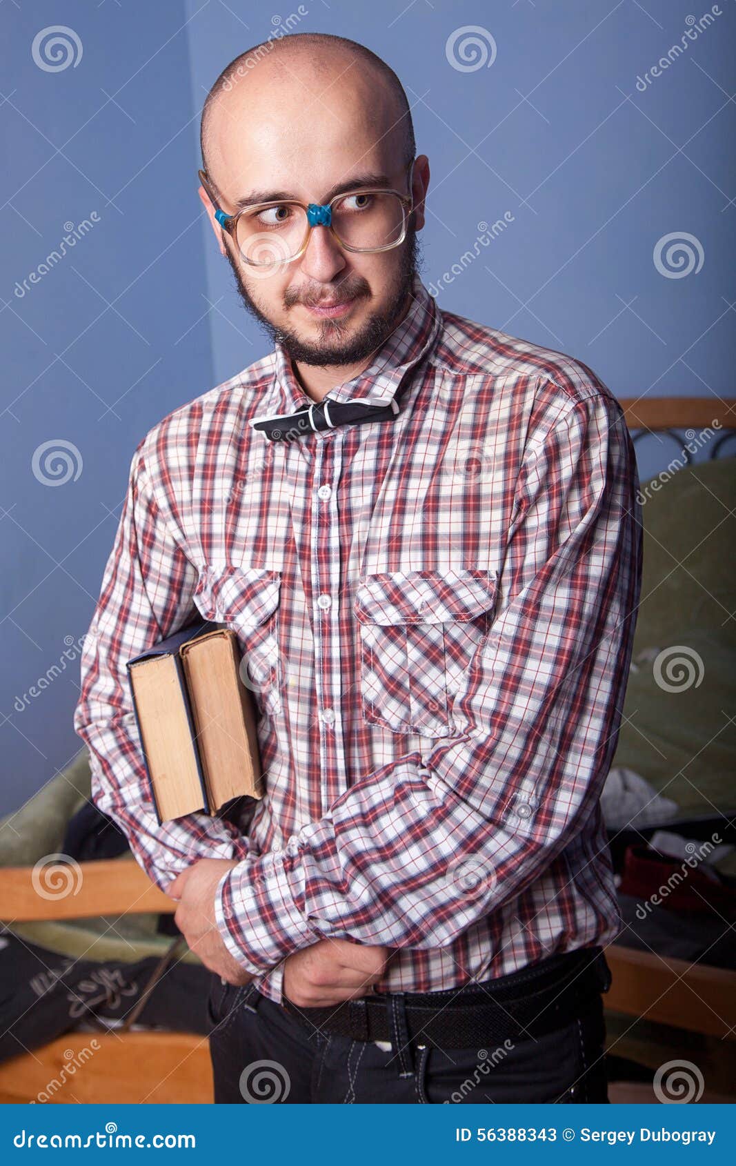 Funny nerd with books stock image. Image of face, concepts - 56388343