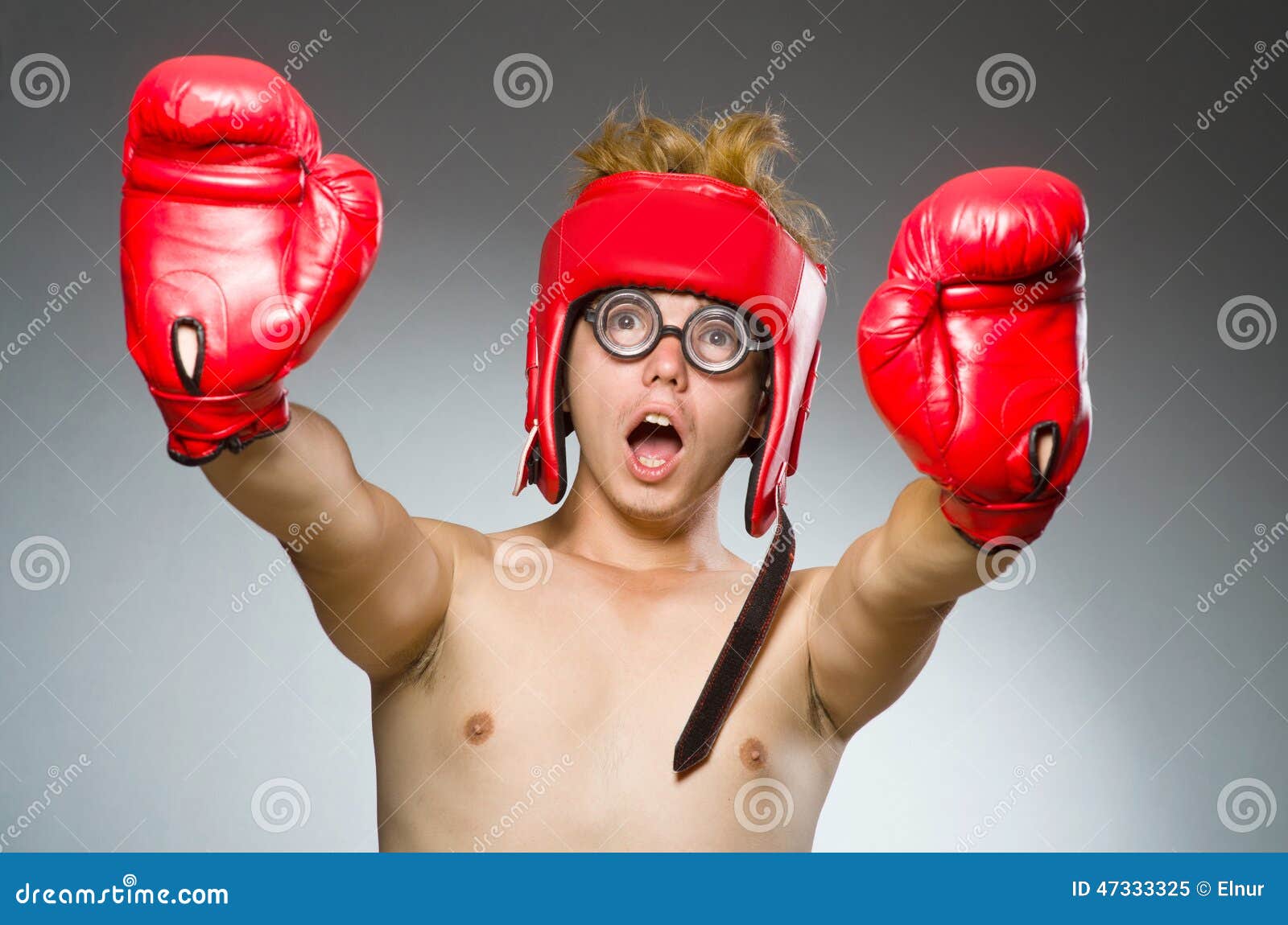 Funny nerd boxer stock image. Image of glove, exercise - 47333325