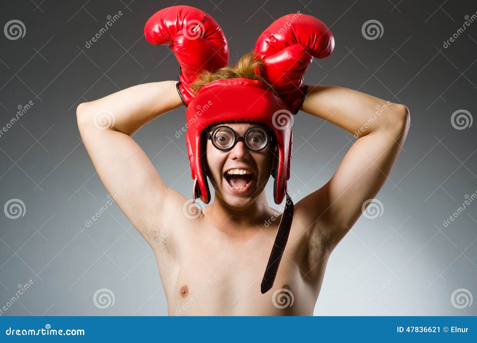 Funny nerd boxer stock image. Image of exercise, comic - 47836621