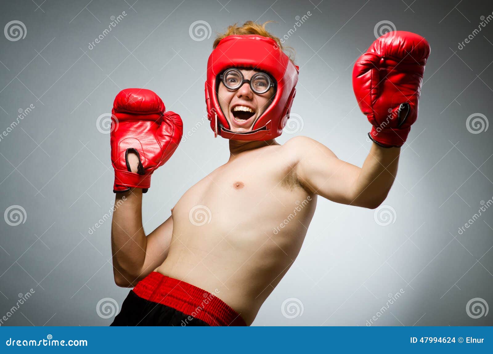 Funny nerd boxer stock photo. Image of glove, boxing - 47994624