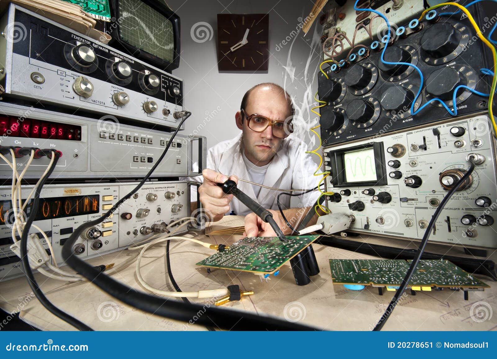 Funny nerd scientist stock image. Image of book, humor - 20278651