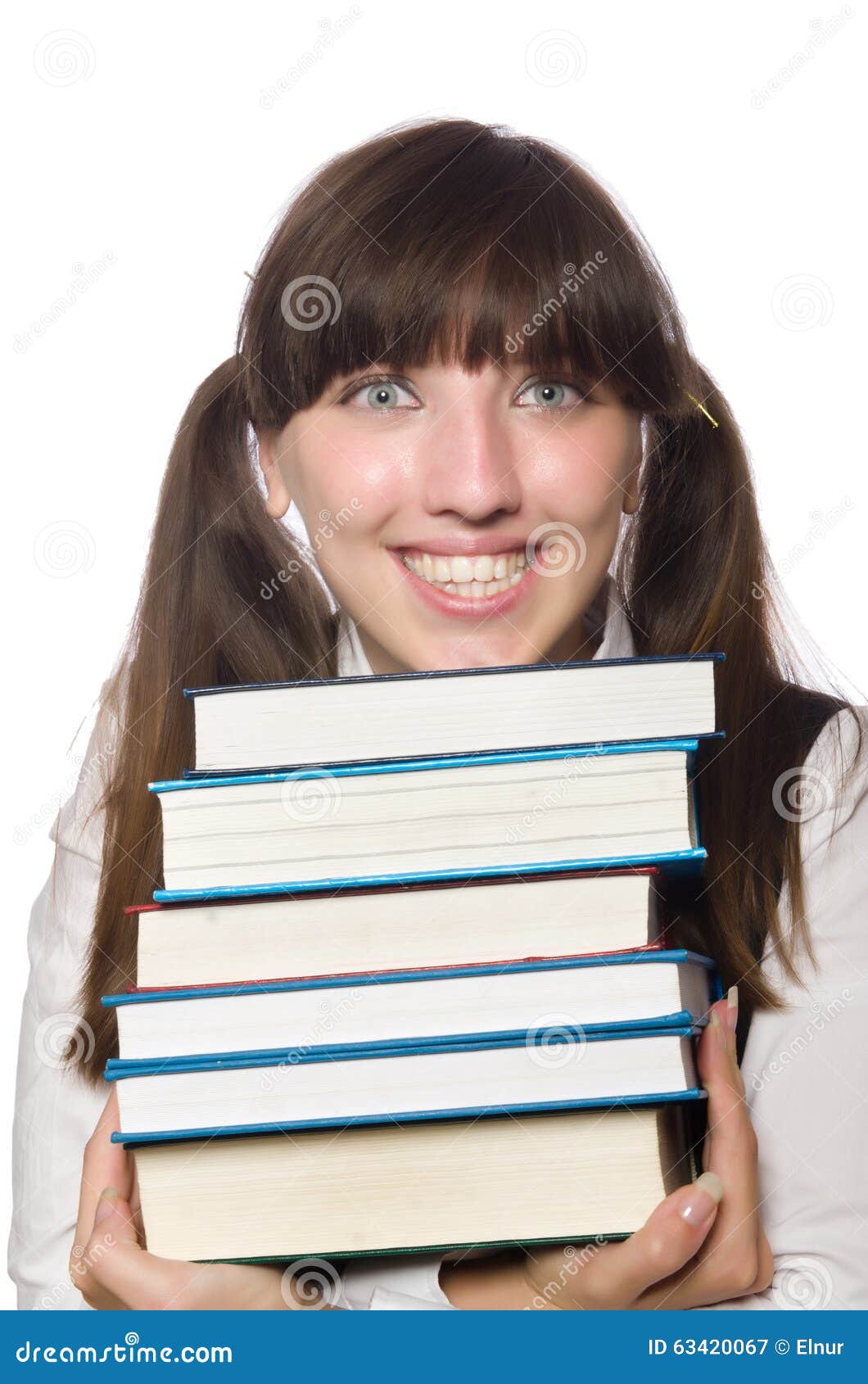 The Funny Nerd Student Isolated on White Stock Image - Image of funny ...