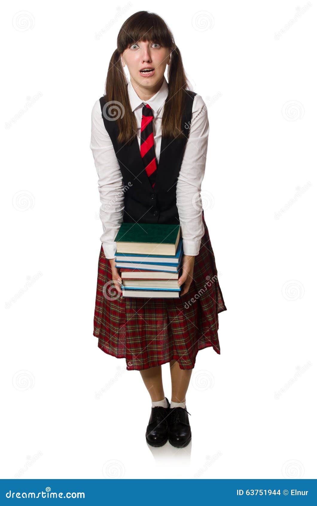 The Funny Nerd Student Isolated on White Stock Photo - Image of ...