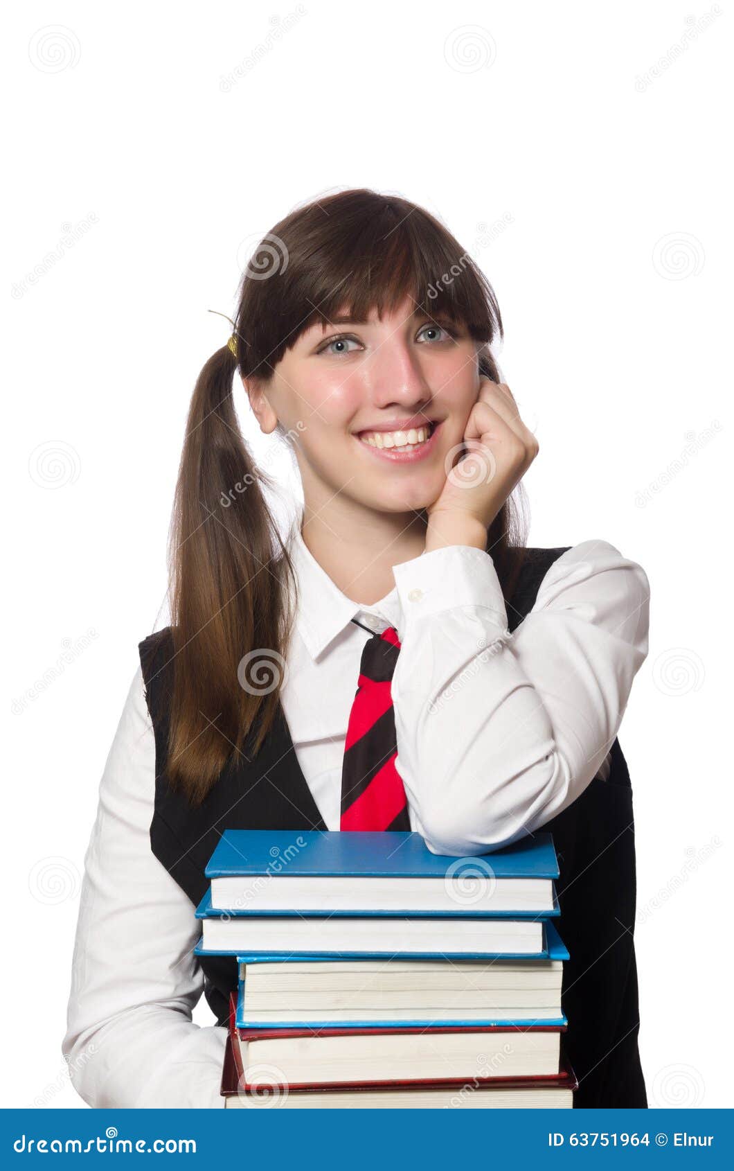 The Funny Nerd Student Isolated on White Stock Photo - Image of reading ...