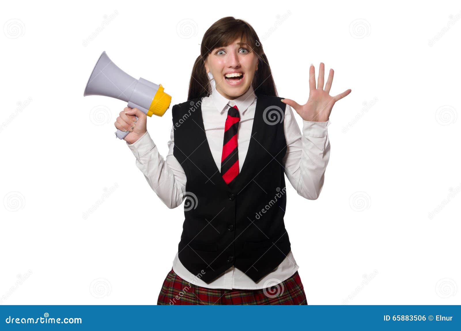 Funny Nerd Student Isolated on White Stock Photo - Image of ...