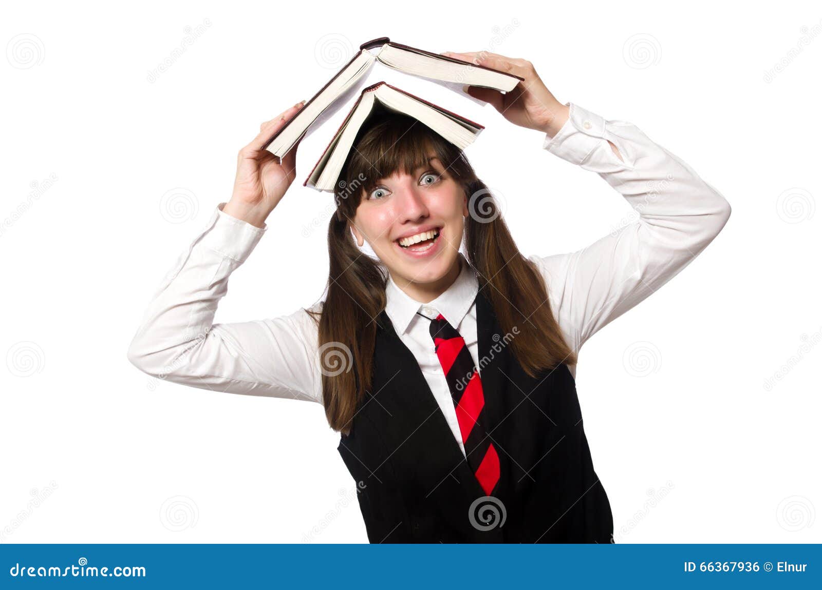 The Funny Nerd Student Isolated on White Stock Photo - Image of ...