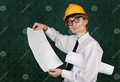 Funny nerdy engineer stock photo. Image of architect, business - 7595654