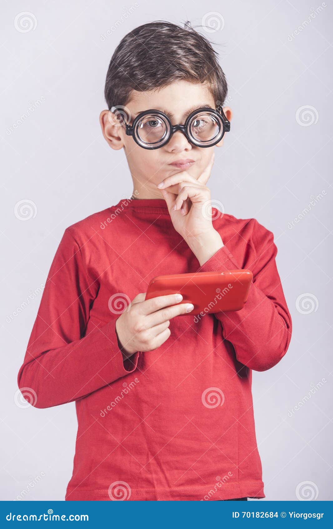 Funny nerdy little boy stock photo. Image of bright, glasses - 70182684