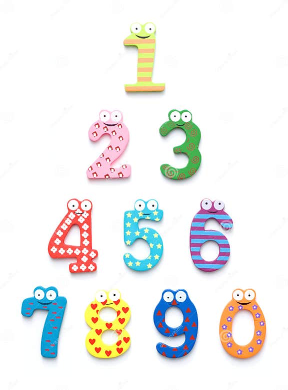 Funny Number Isolated on White Background Stock Vector - Illustration ...