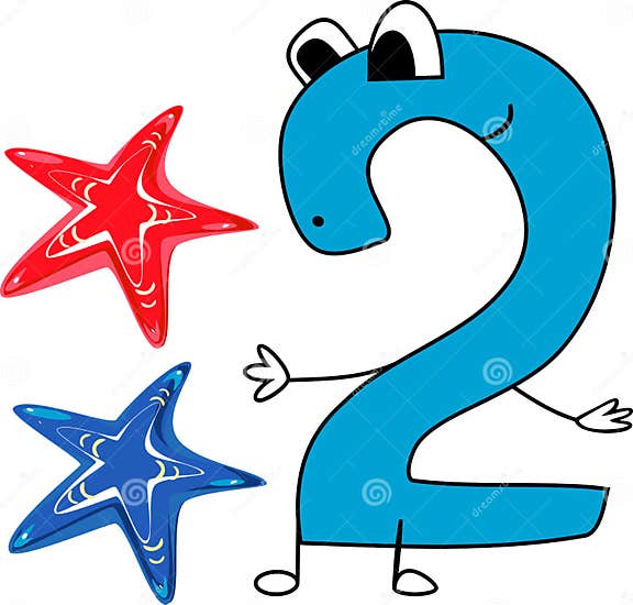 Funny number two stock vector. Illustration of figures - 50034407