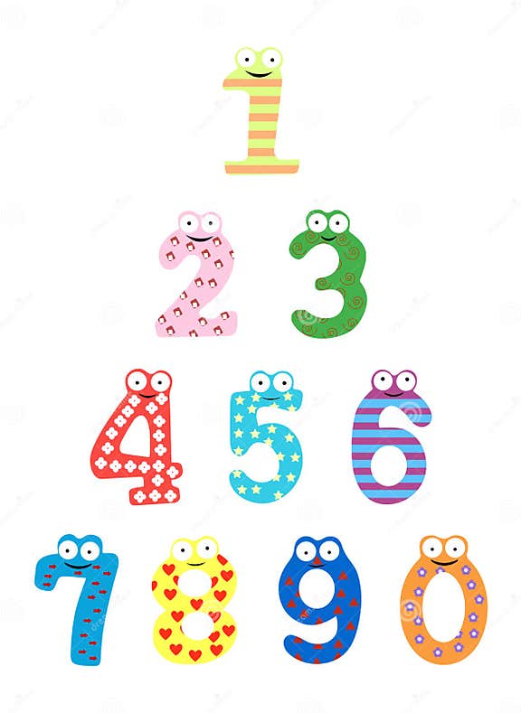Funny number-Vector stock vector. Illustration of elementary - 27065314