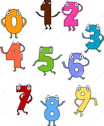 Funny numbers stock vector. Illustration of collection - 13981202