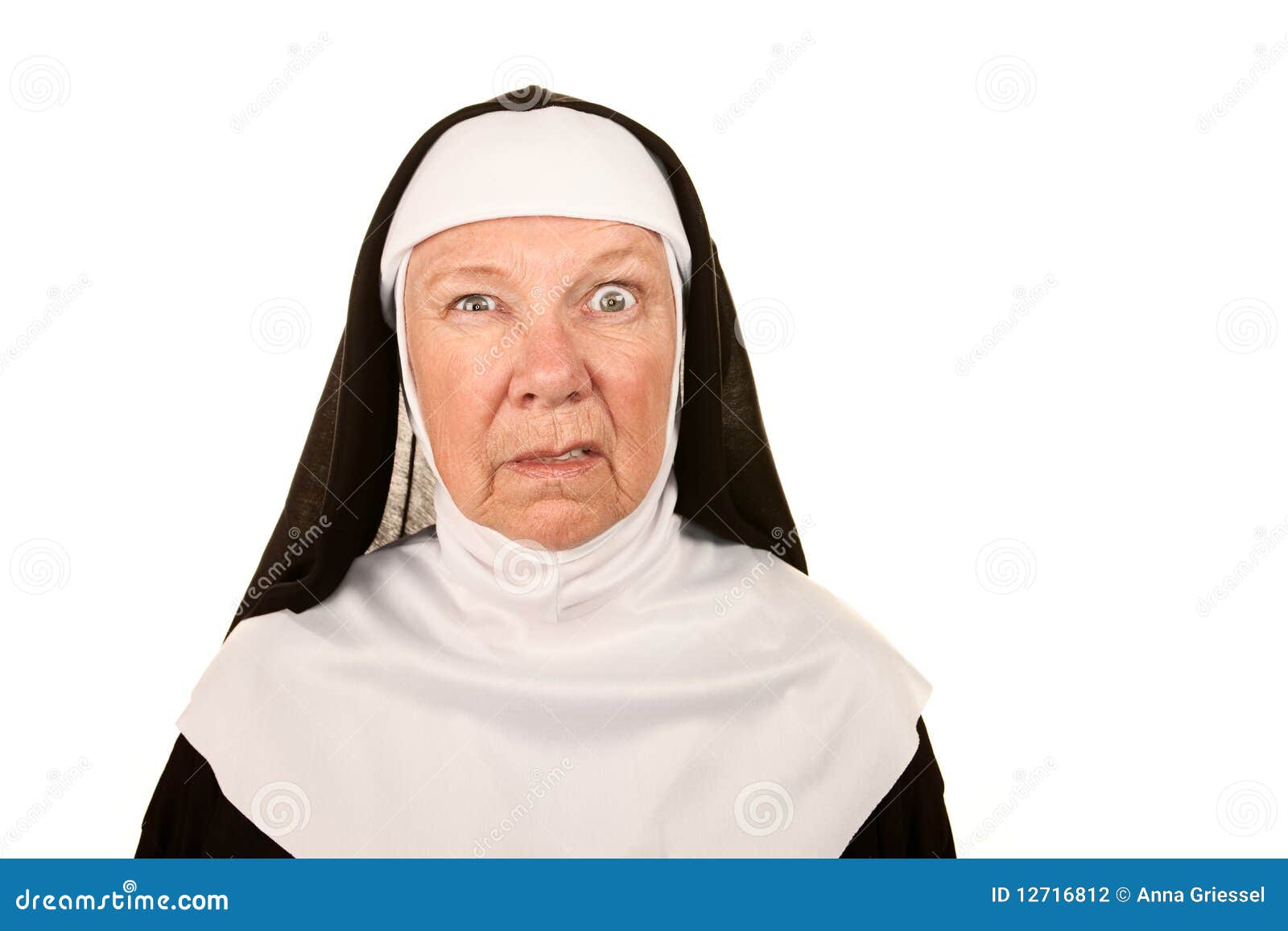 Funny Nun stock photo. Image of habit, funny, sneer, displeased - 12716812