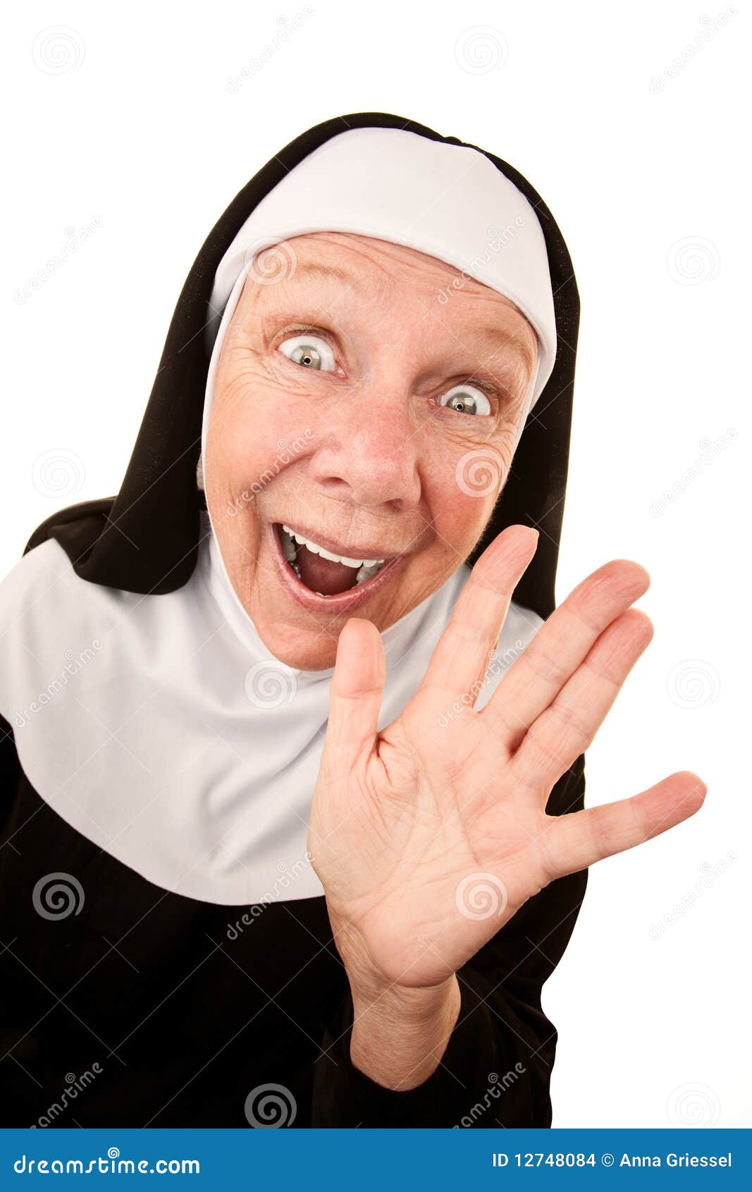 Funny Nun stock photo. Image of woman, cheerful, friendly - 12748084