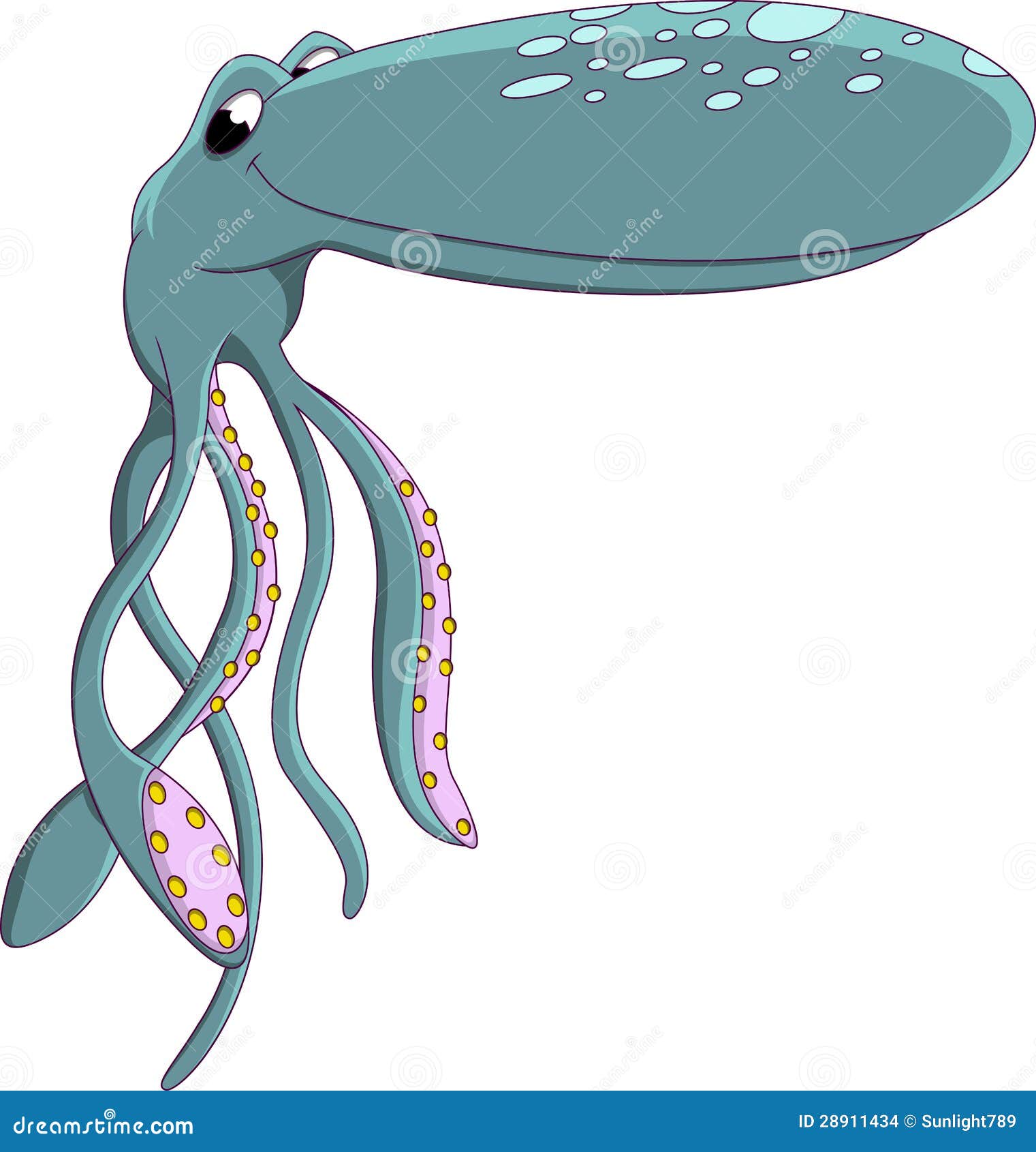Funny octopus cartoon stock illustration. Illustration of clip - 28911434