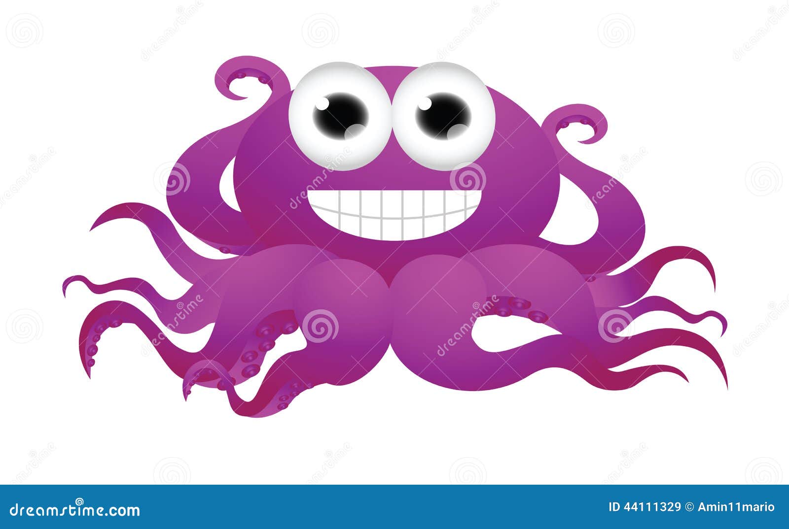 Funny octopus cartoon stock illustration. Illustration of cartoon ...
