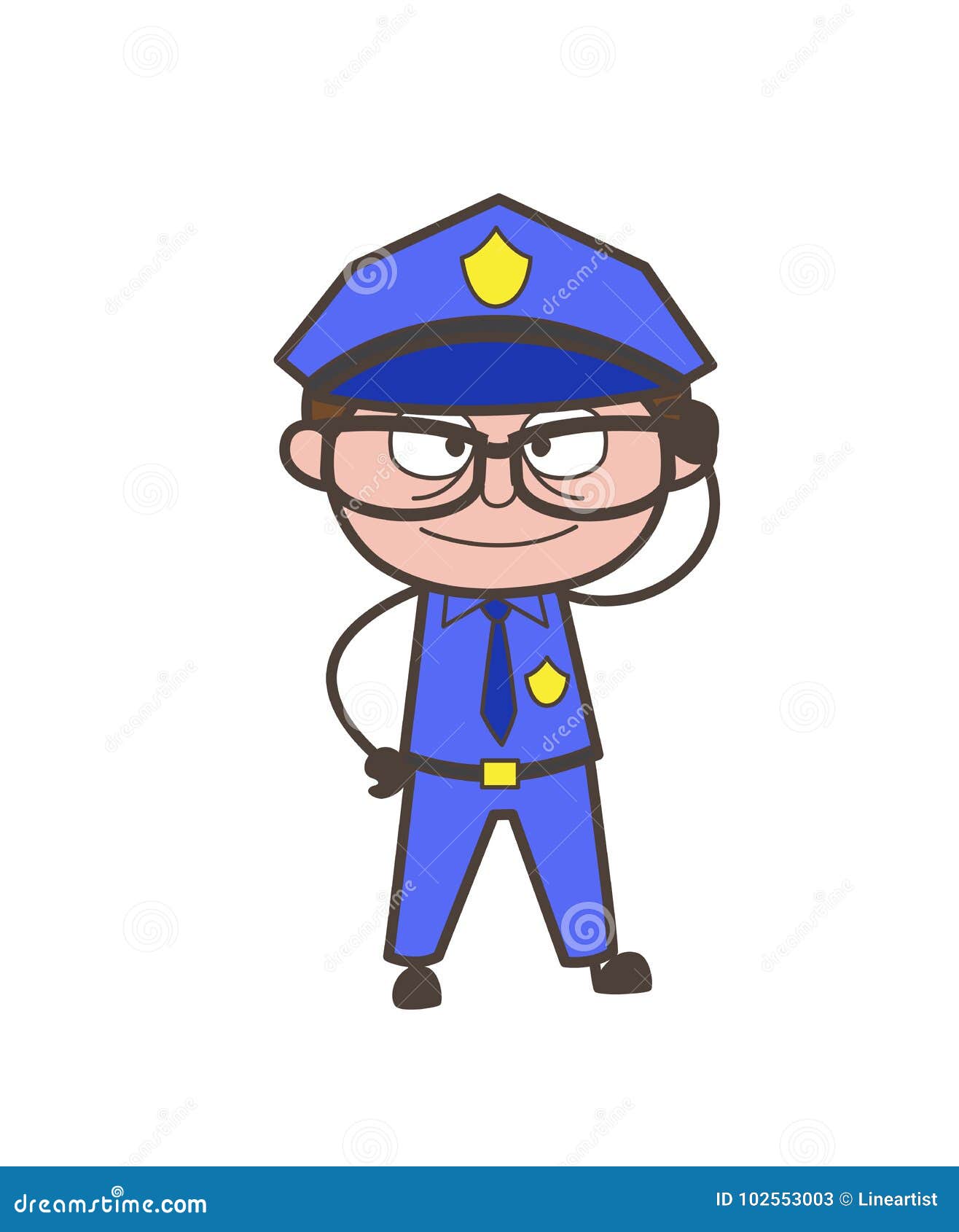 Naughty Officer Teasing With Tongue-Out Face Royalty-Free Stock Photo ...