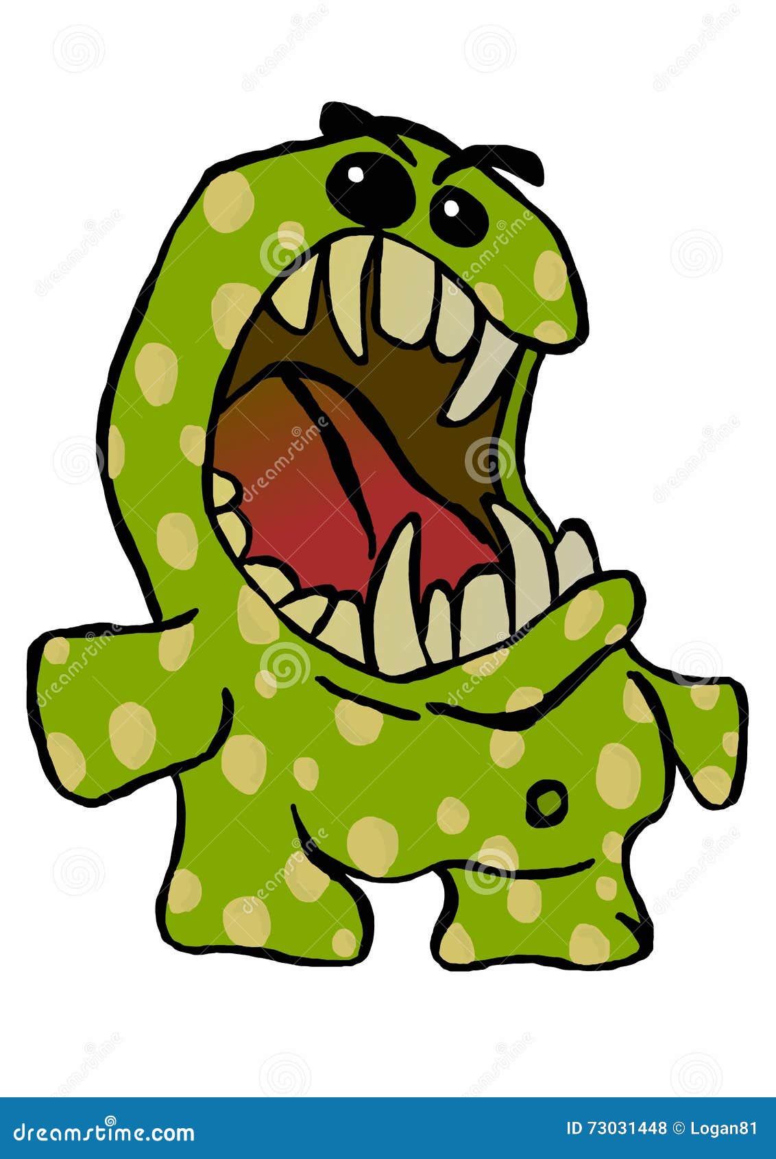 Funny ogre stock illustration. Illustration of comic - 73031448