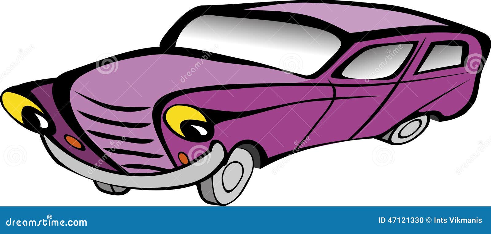 Funny old car cartoon stock vector. Illustration of cartoon - 47121330