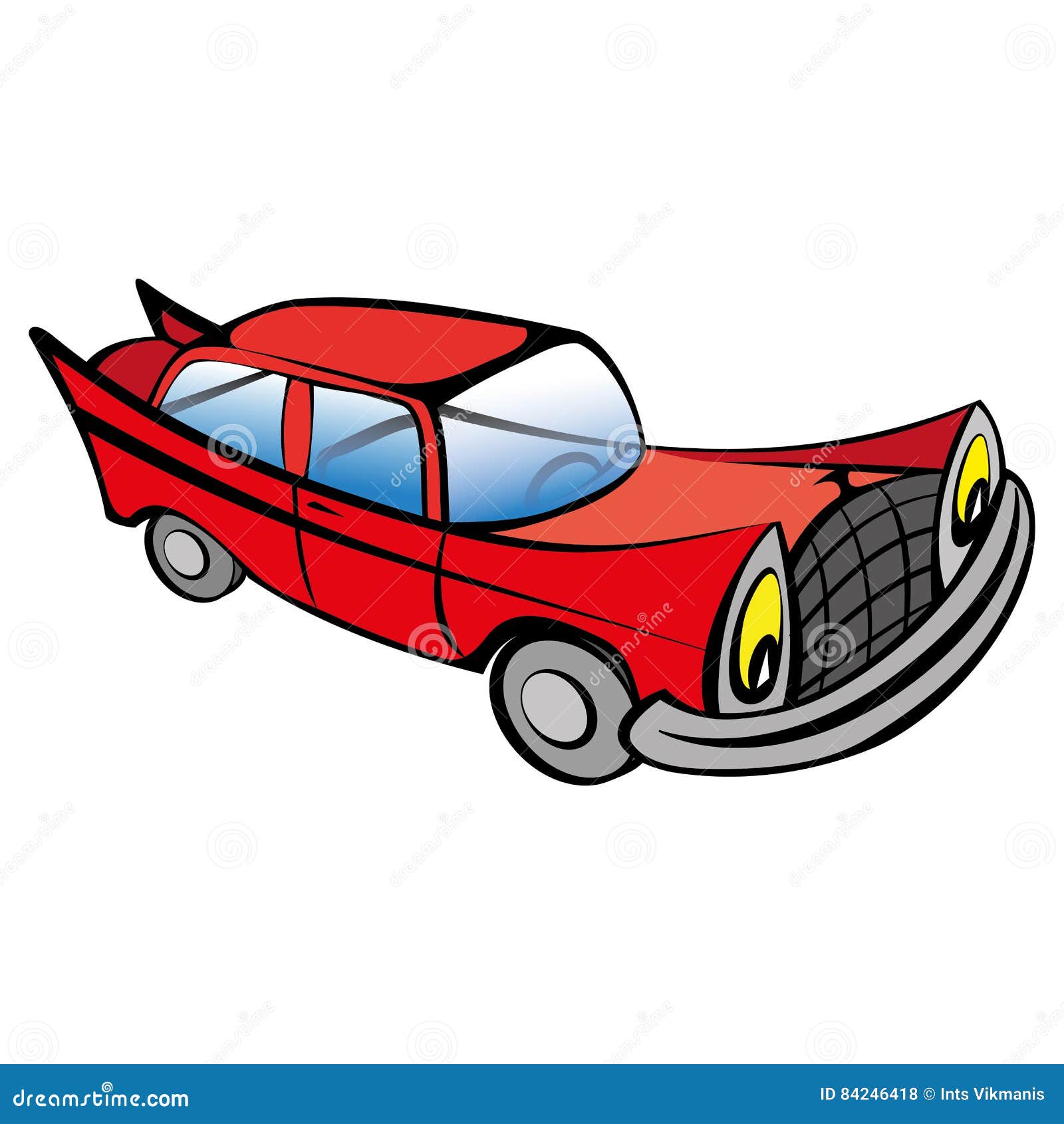 Funny old car cartoon stock vector. Illustration of playful - 84246418