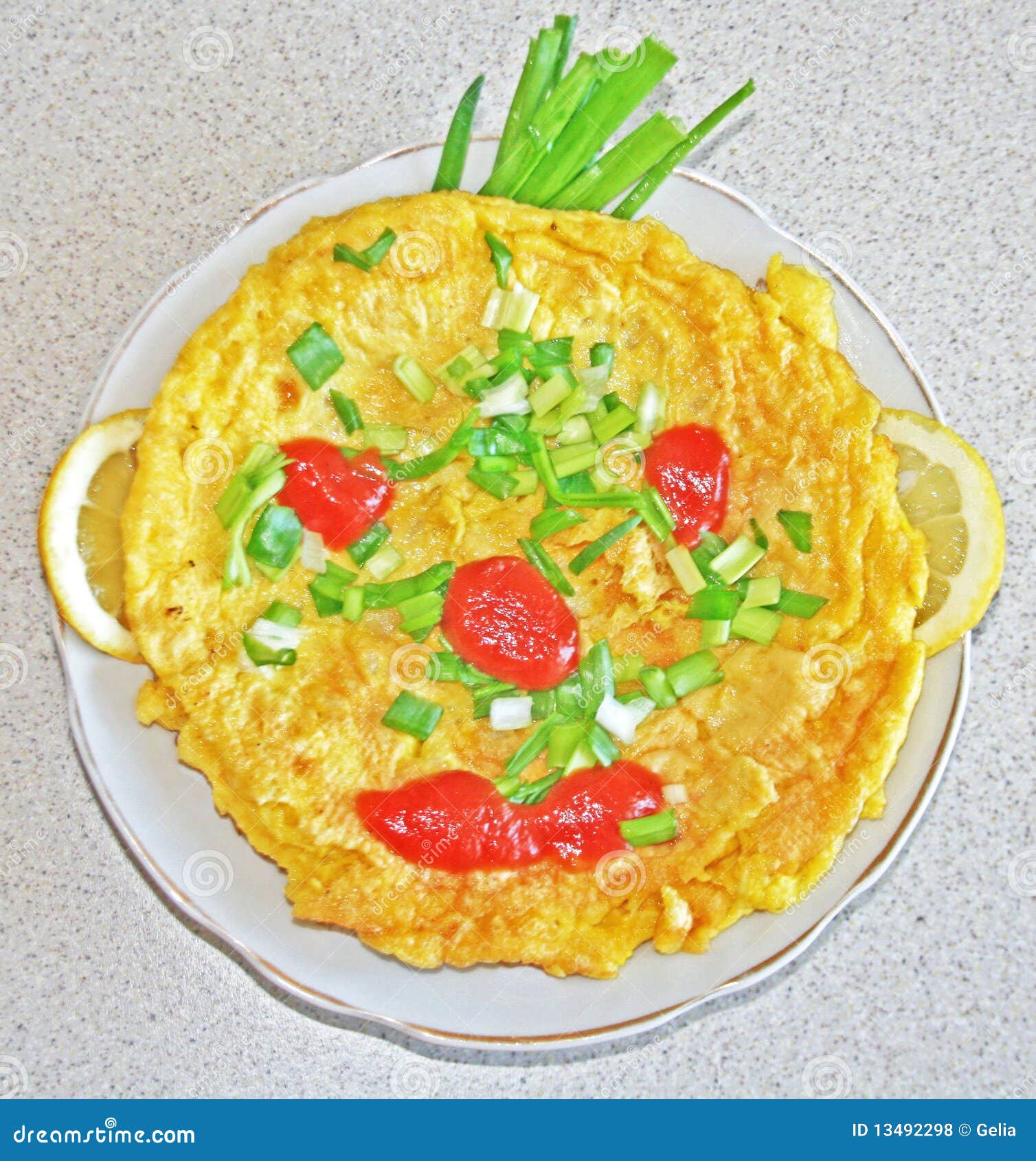 Funny omelette stock photo. Image of food, cheap, fried - 13492298