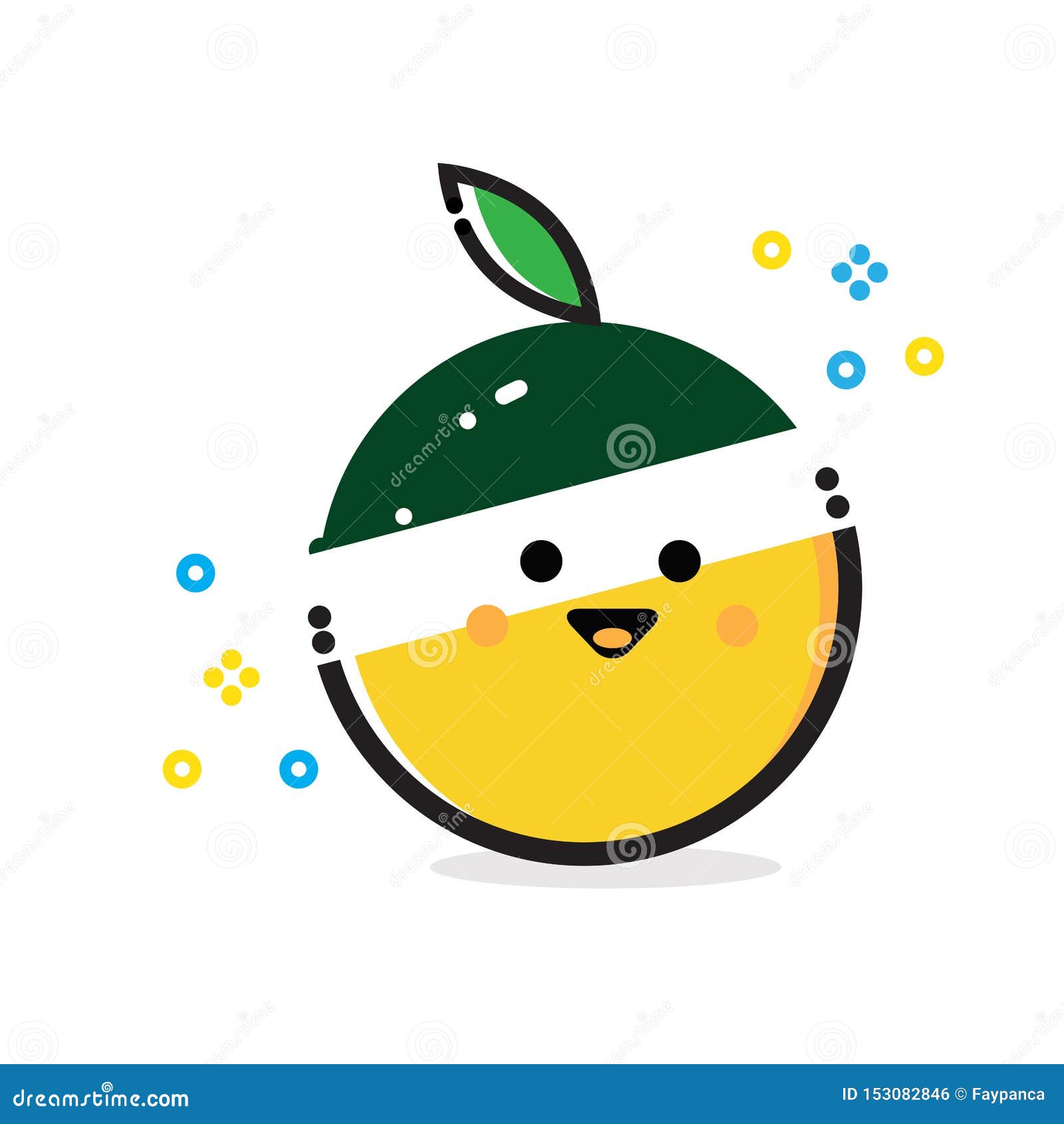 Funny Orange Fruit stock illustration. Illustration of texture - 153082846