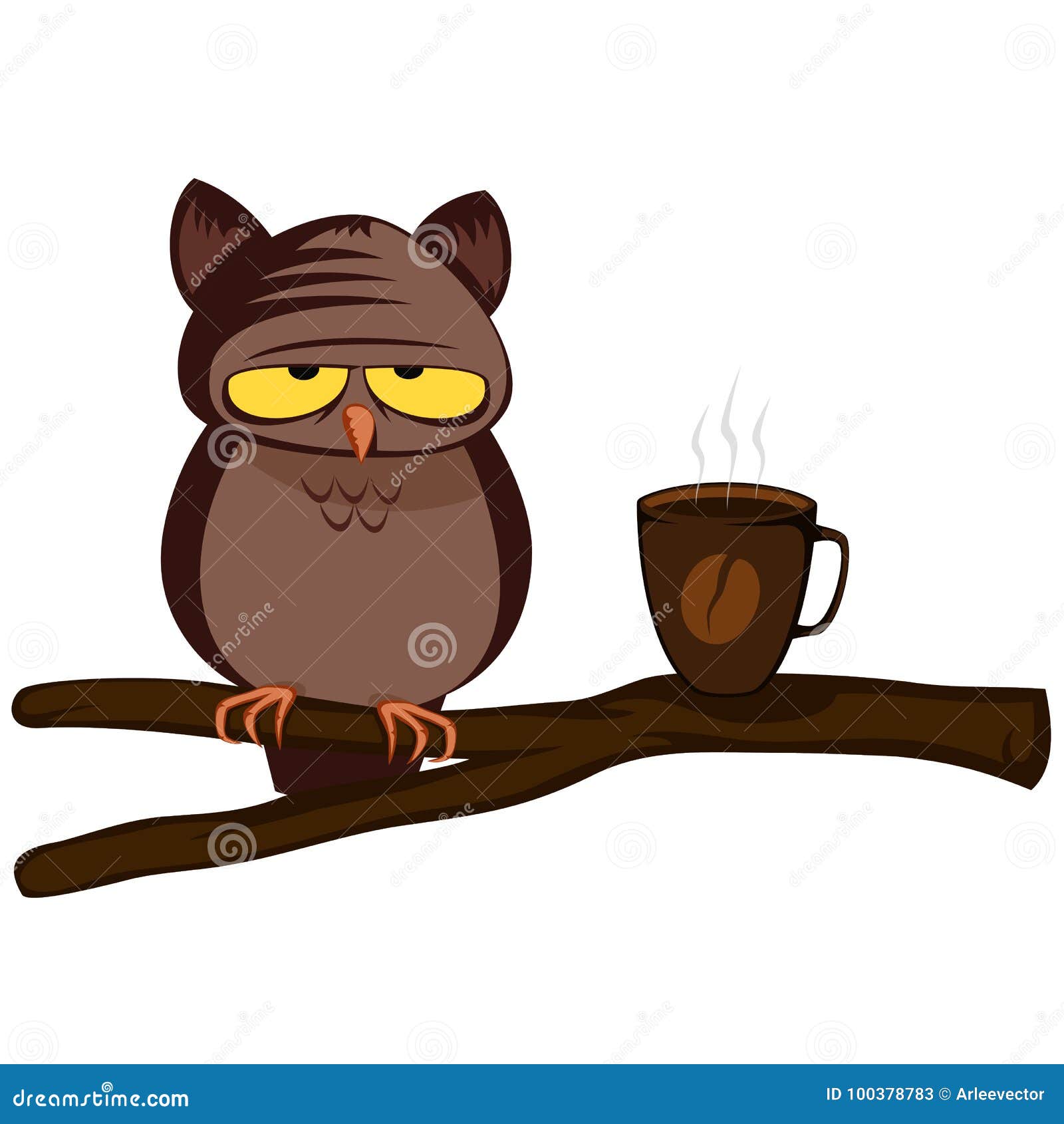 Funny owl stock vector. Illustration of funny, cool - 100378783