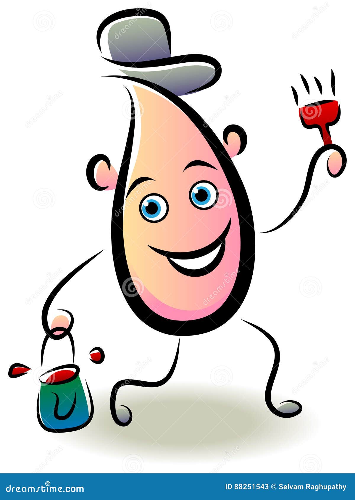 Funny paint stock vector. Illustration of outdoors, exterior - 88251543