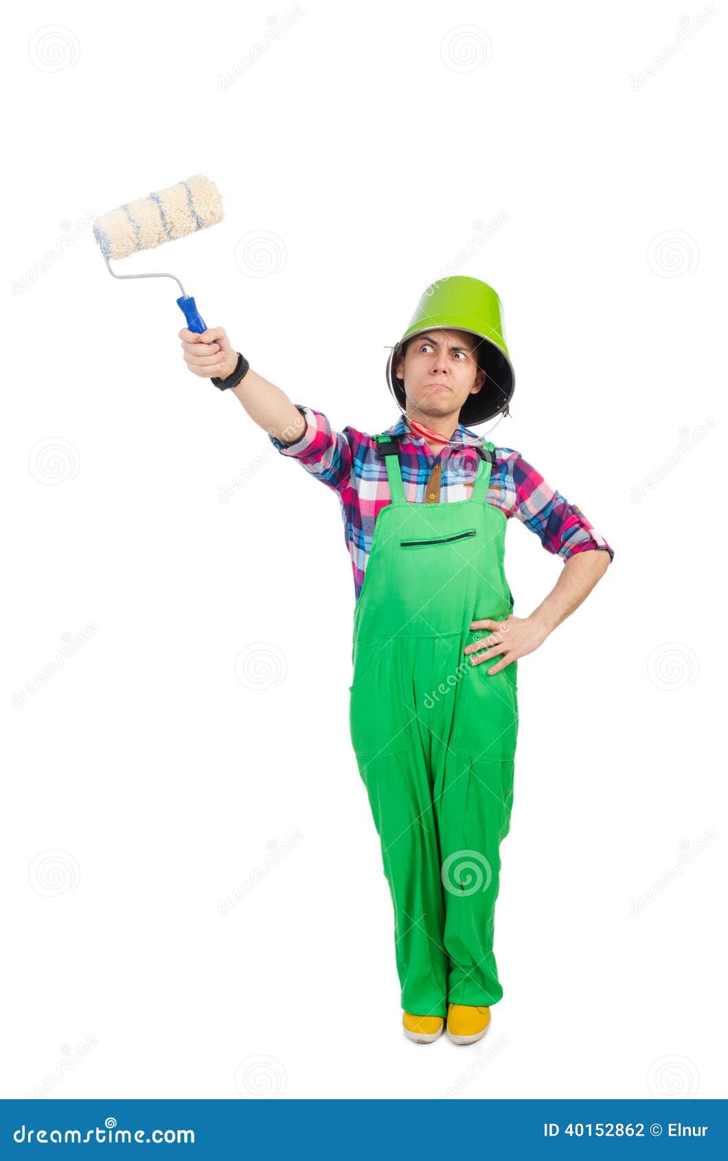 Funny painter stock photo. Image of humor, decorating - 40152862