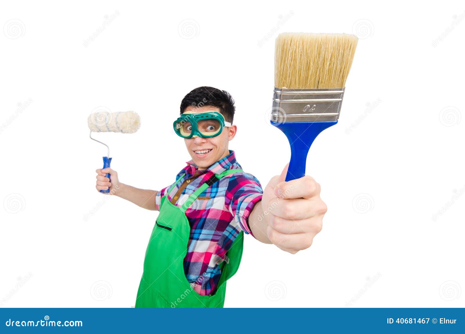 Funny painter stock image. Image of construction, humor - 40681467