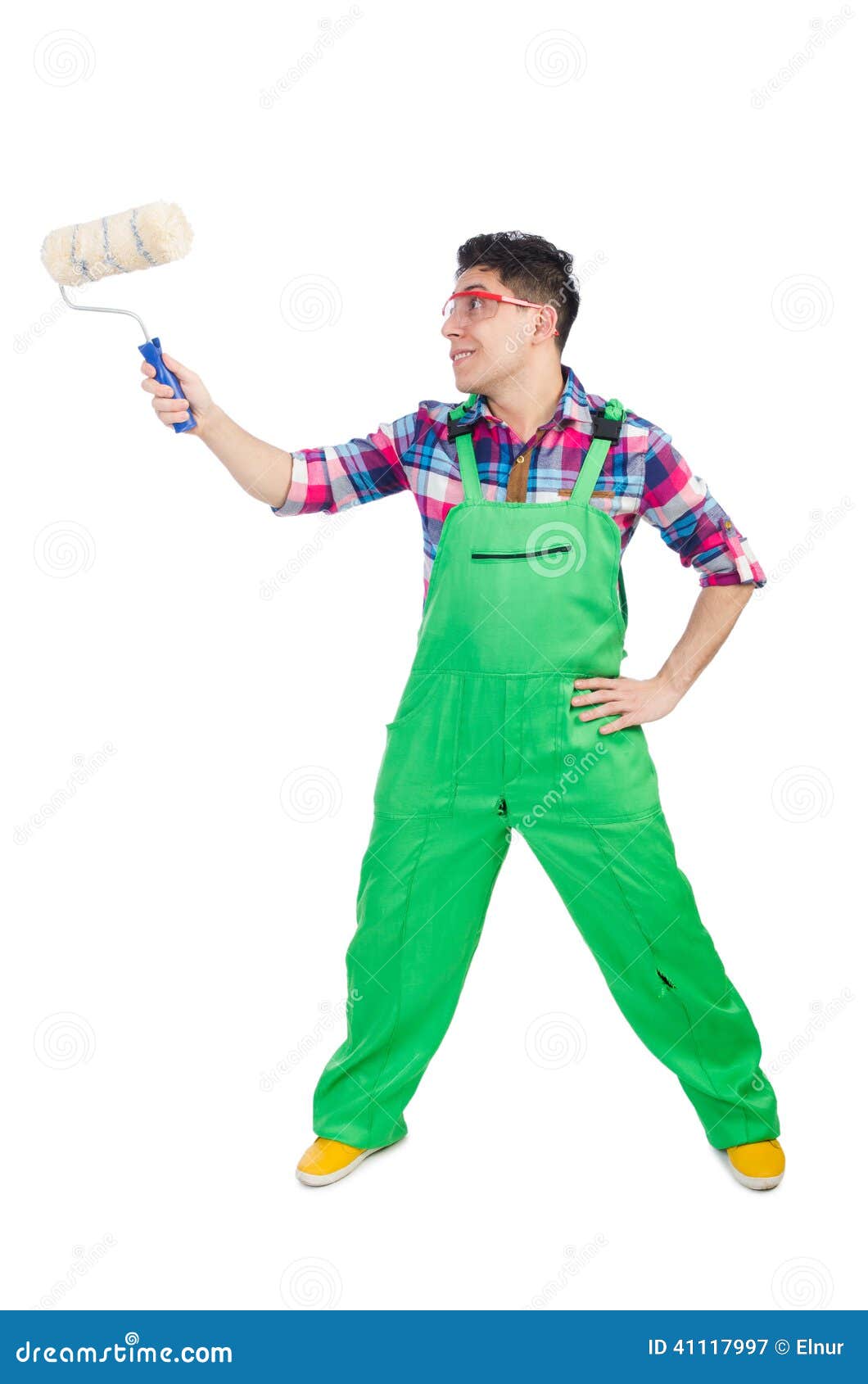 Funny painter stock image. Image of humourous, humour - 41117997