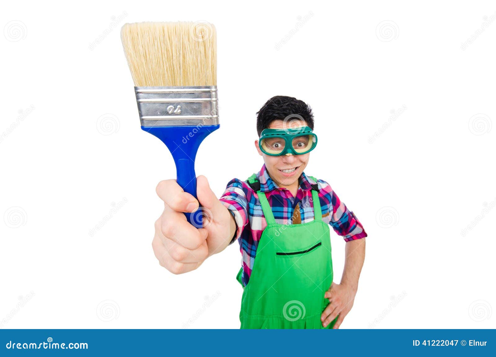 Funny painter isolated stock image. Image of humour, builder - 41222047