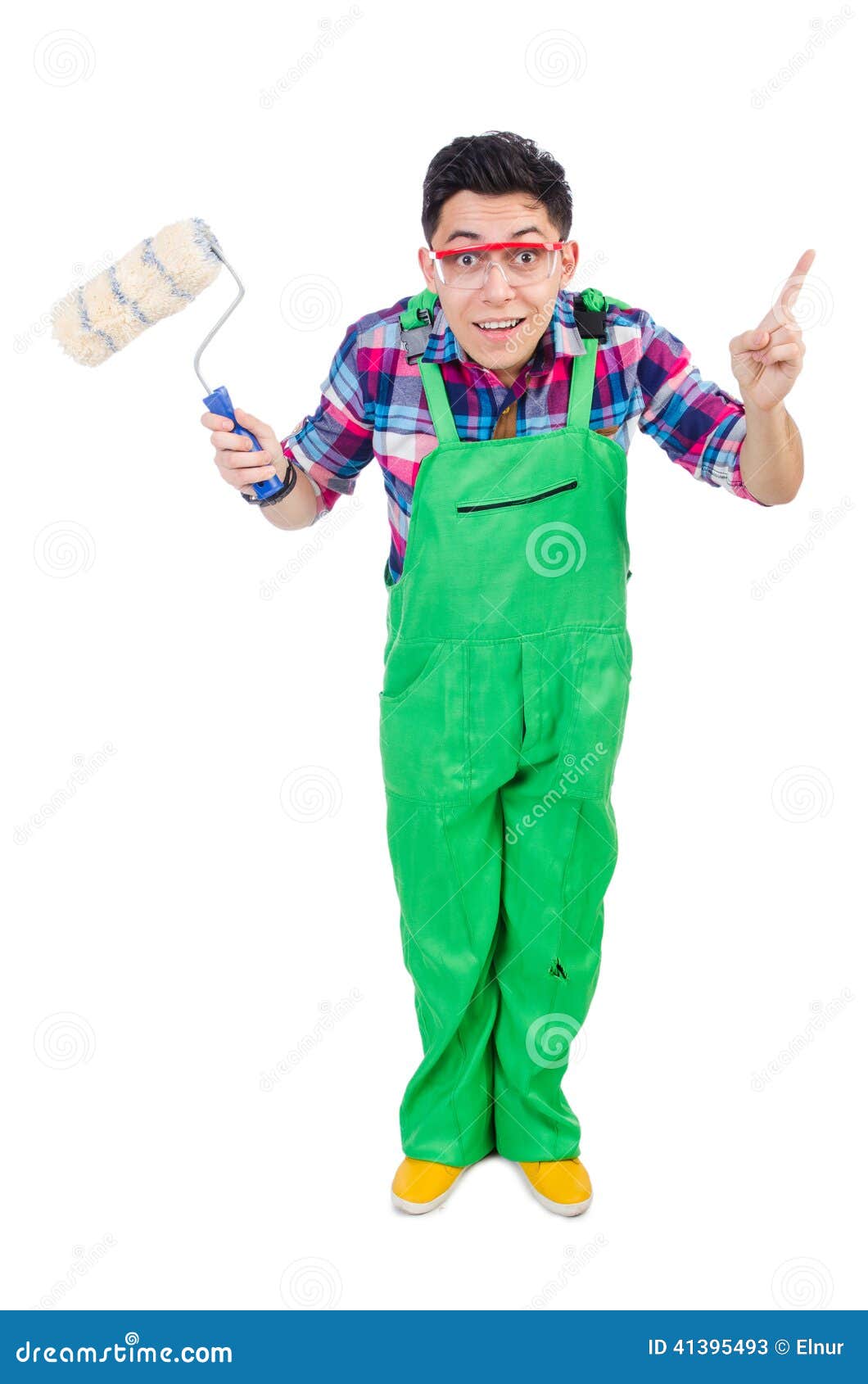 Funny painter isolated stock image. Image of humorous - 41395493