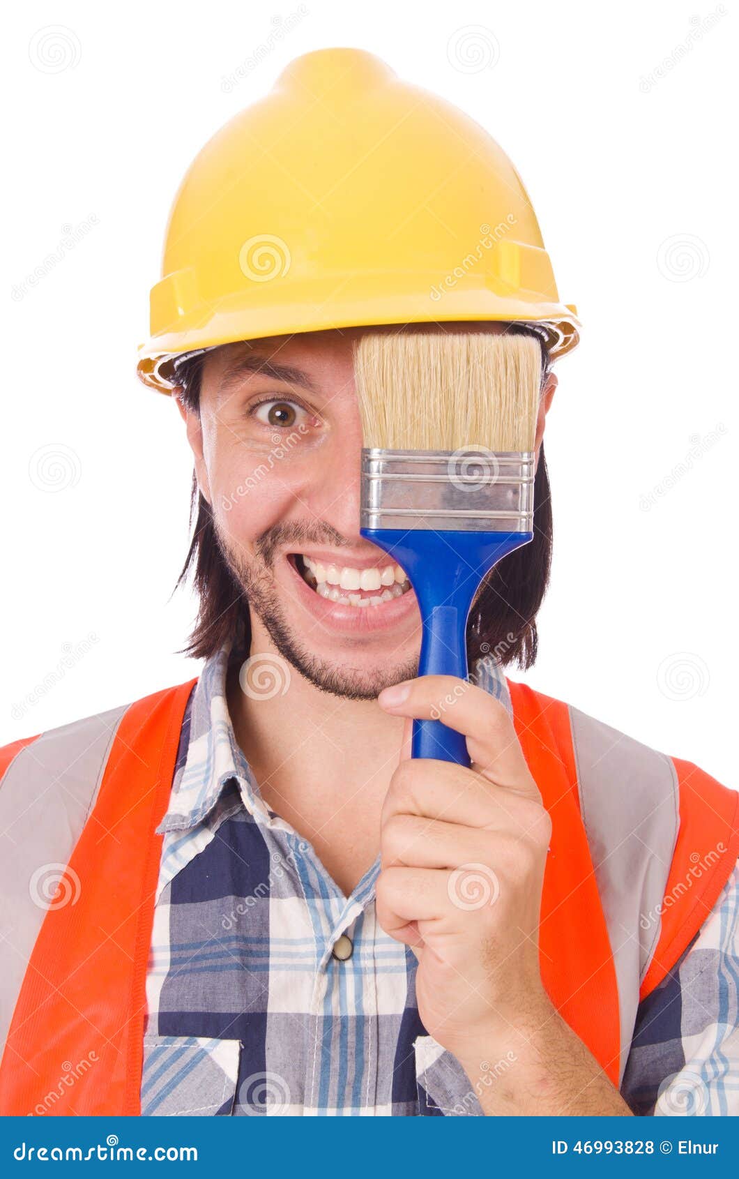Funny painter isolated stock photo. Image of humour, caucasian - 46993828
