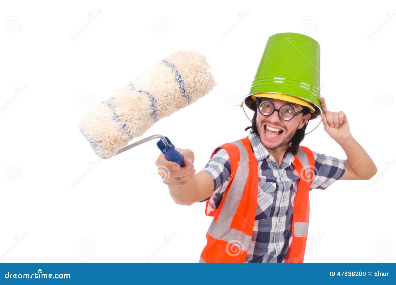 Funny painter isolated stock image. Image of painter - 47838209