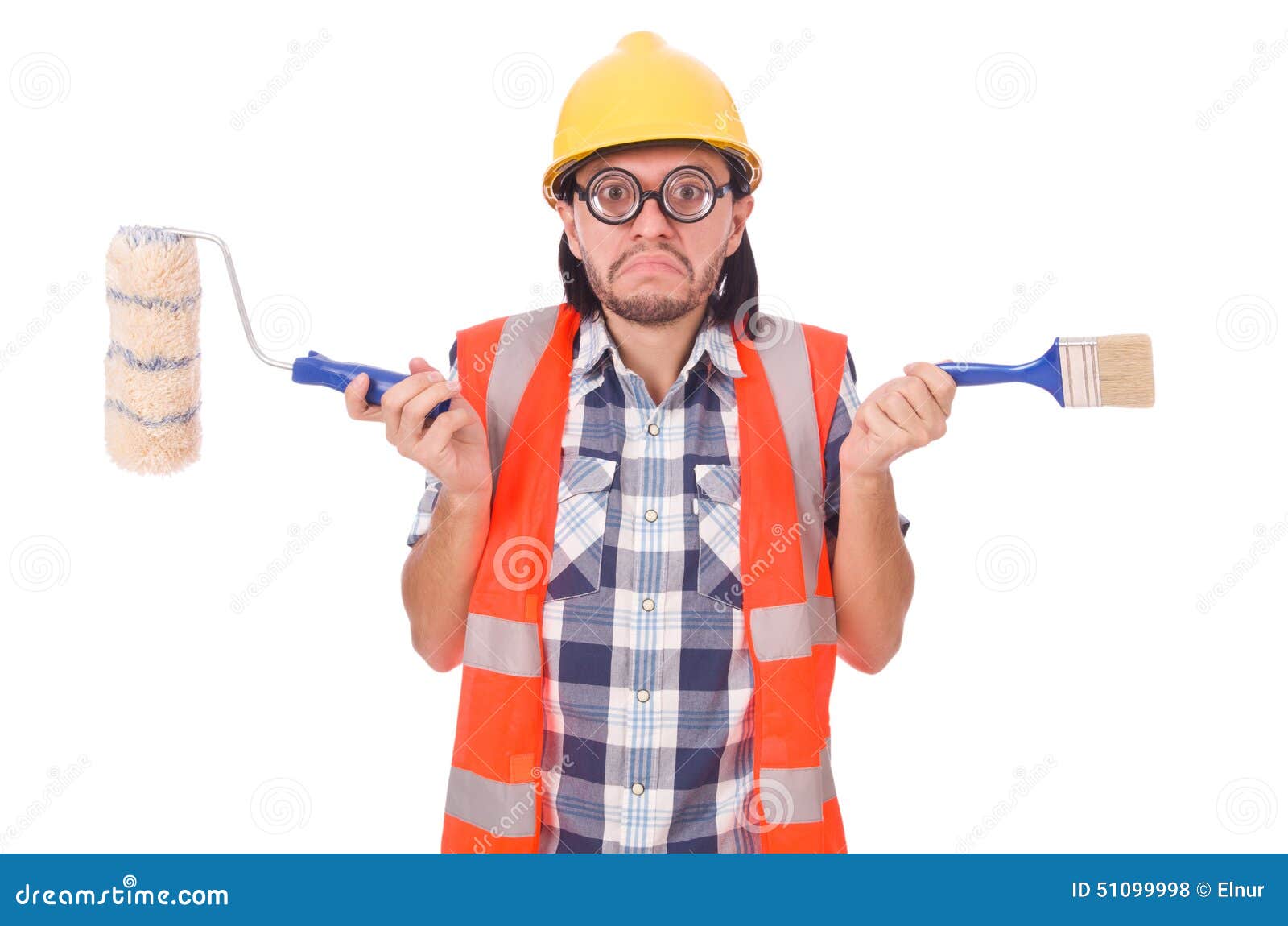 Funny painter stock photo. Image of painter, brush, humor - 51099998