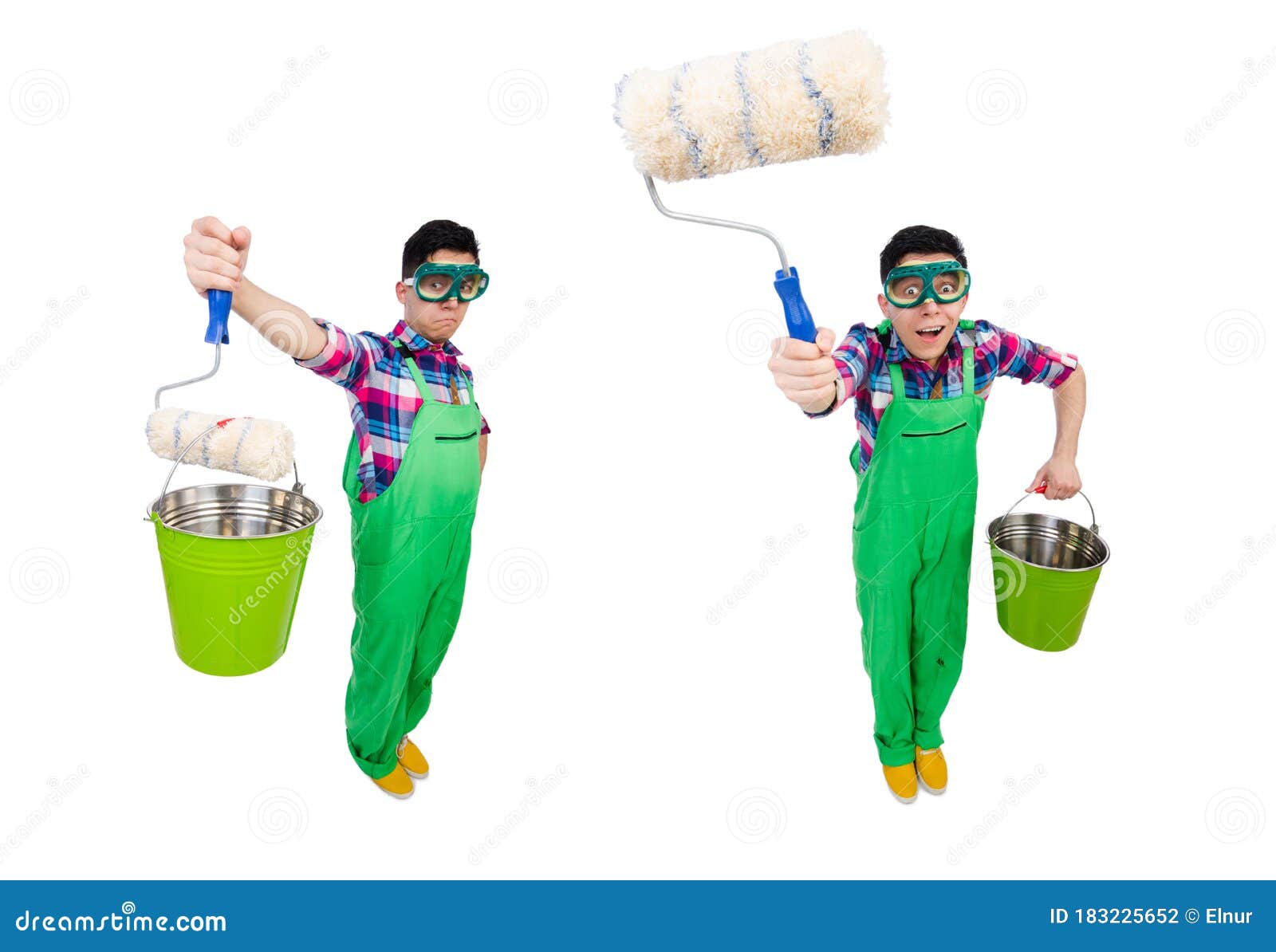 Funny Painter Isolated on White Stock Photo - Image of composite, humor ...