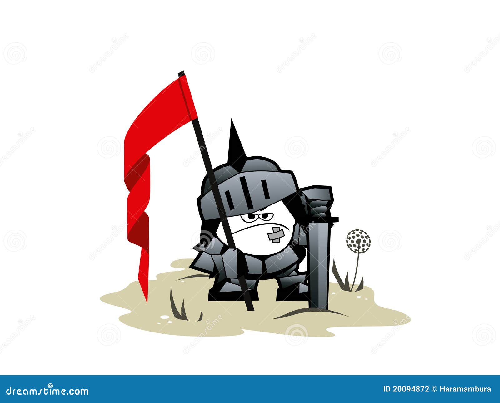 Funny paladin stock vector. Illustration of avatar, internet - 20094872