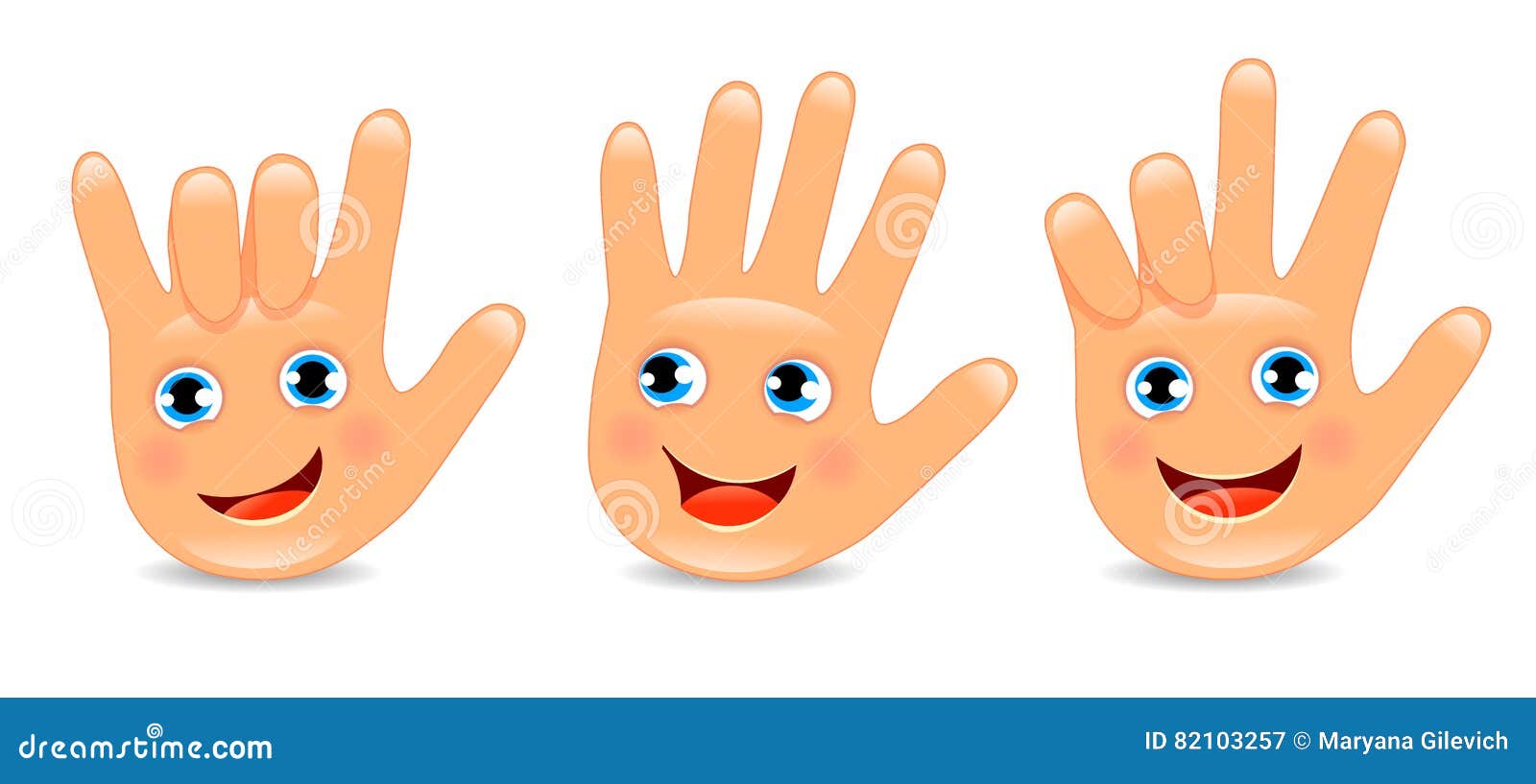 Funny palm hand stock vector. Illustration of abstract - 82103257