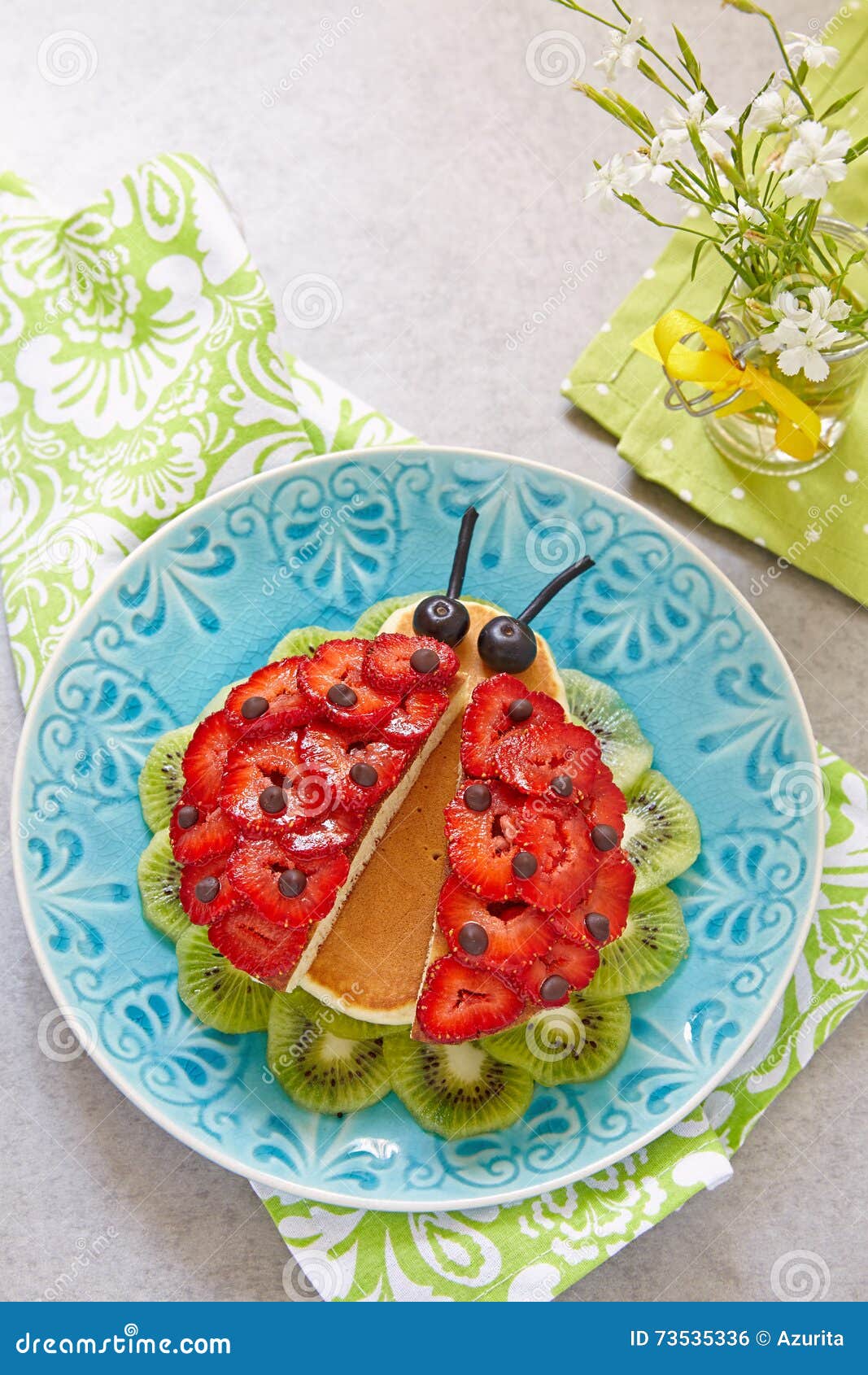 Funny Pancakes for Kids Breakfast Stock Photo - Image of animal, food ...