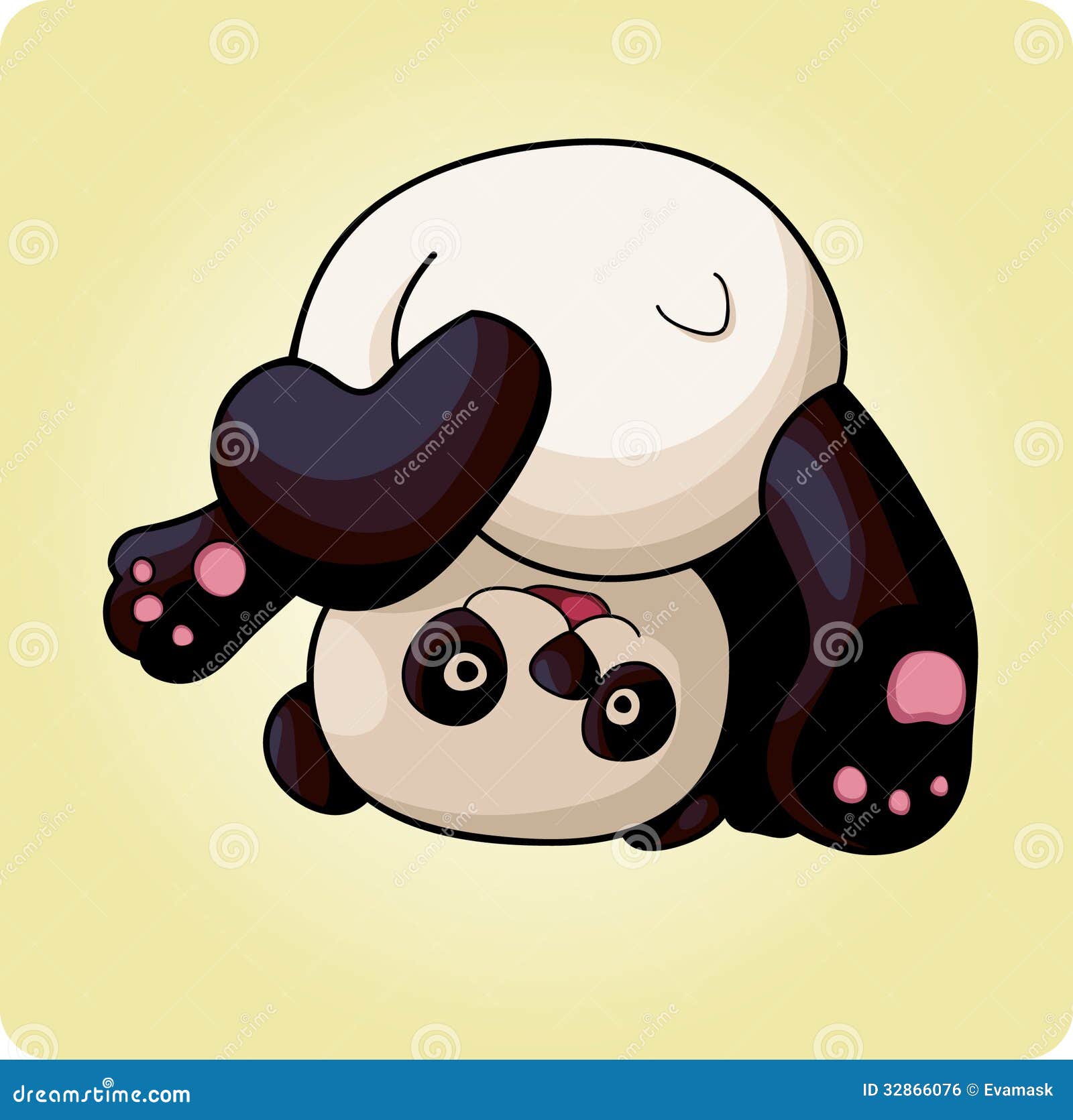 Funny Panda Does a Somersault Stock Vector - Illustration of babies ...