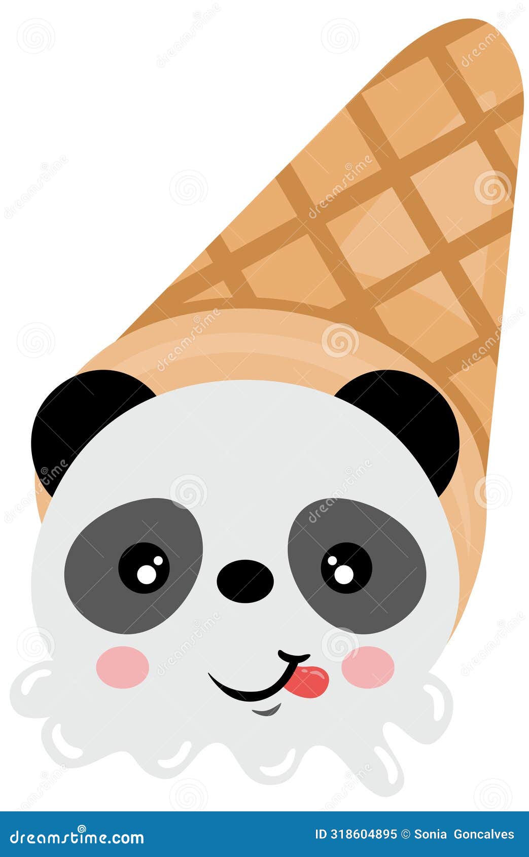 Funny Panda Wakes Up And Stretches Cartoon Vector | CartoonDealer.com ...