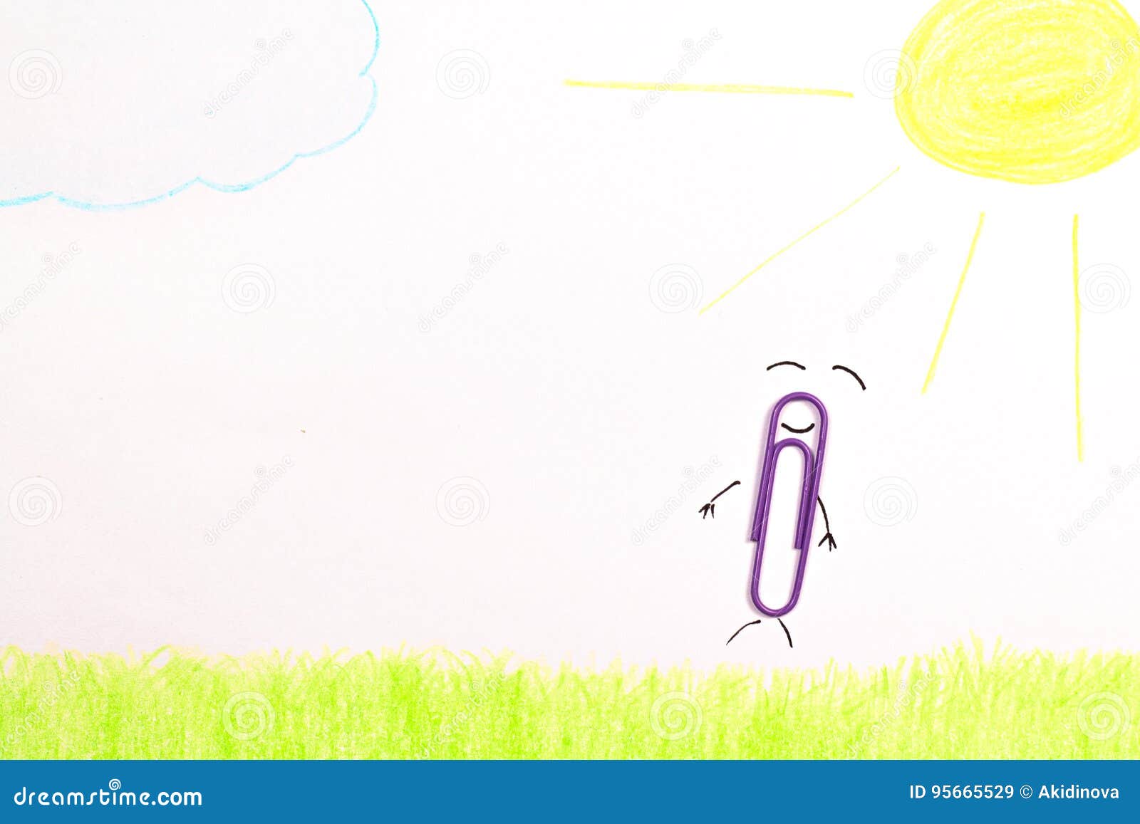 Funny Paper Clip on a White Background Stock Image - Image of metal ...