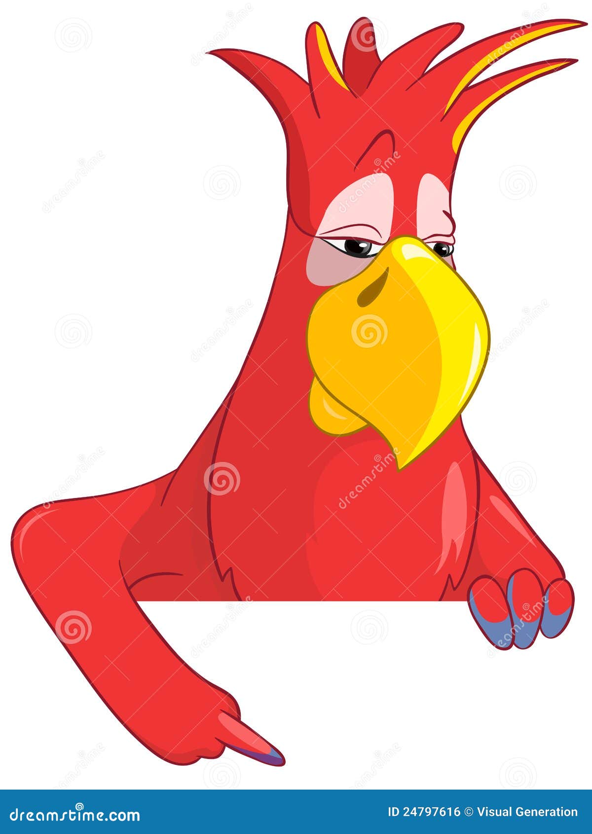 Funny Parrot stock vector. Illustration of communication - 24797616