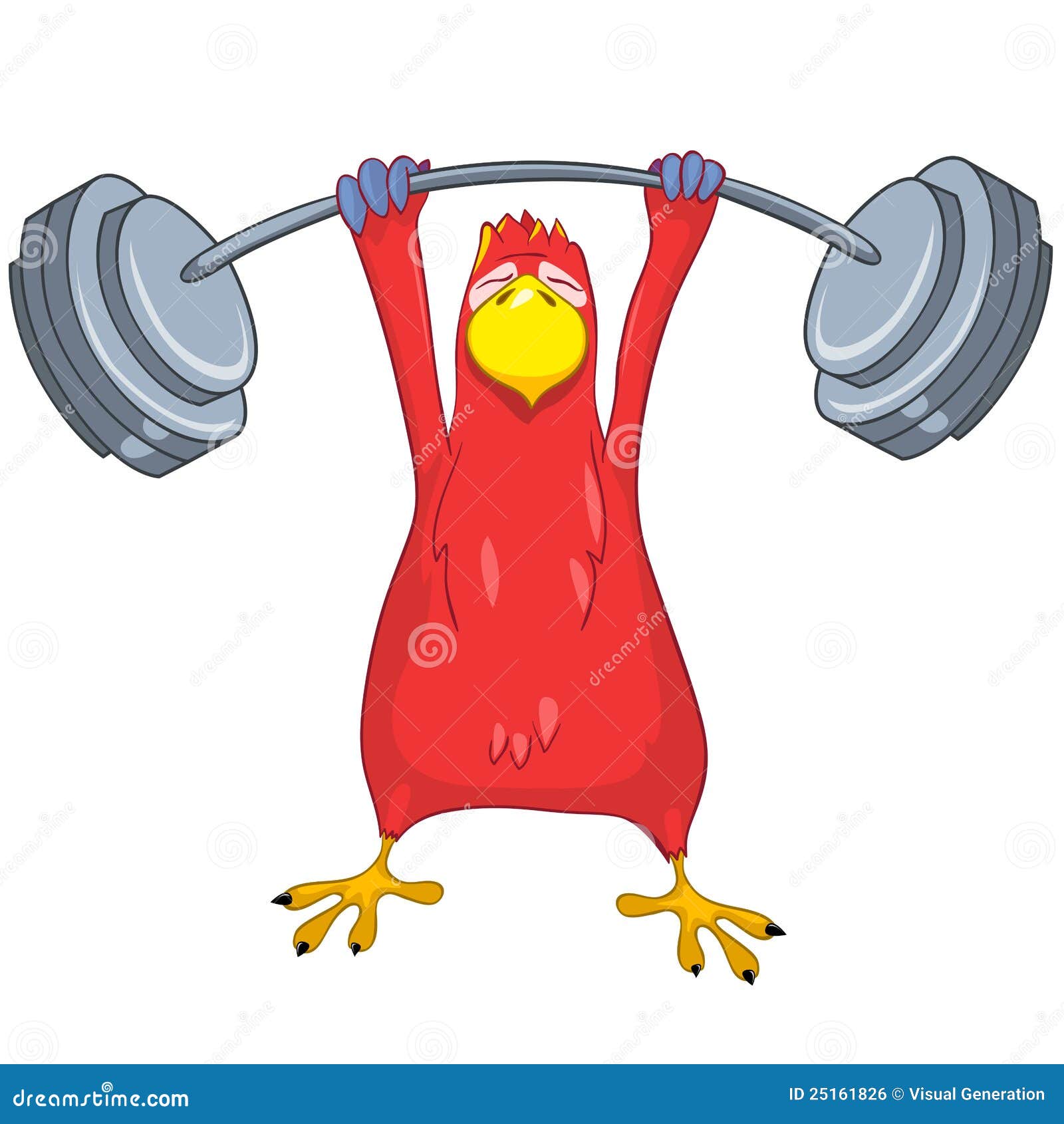 Funny Parrot. Gym stock vector. Illustration of parrot - 25161826
