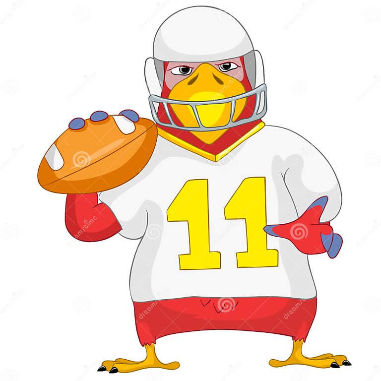 Funny Parrot. Rugby stock vector. Illustration of environment - 25161406