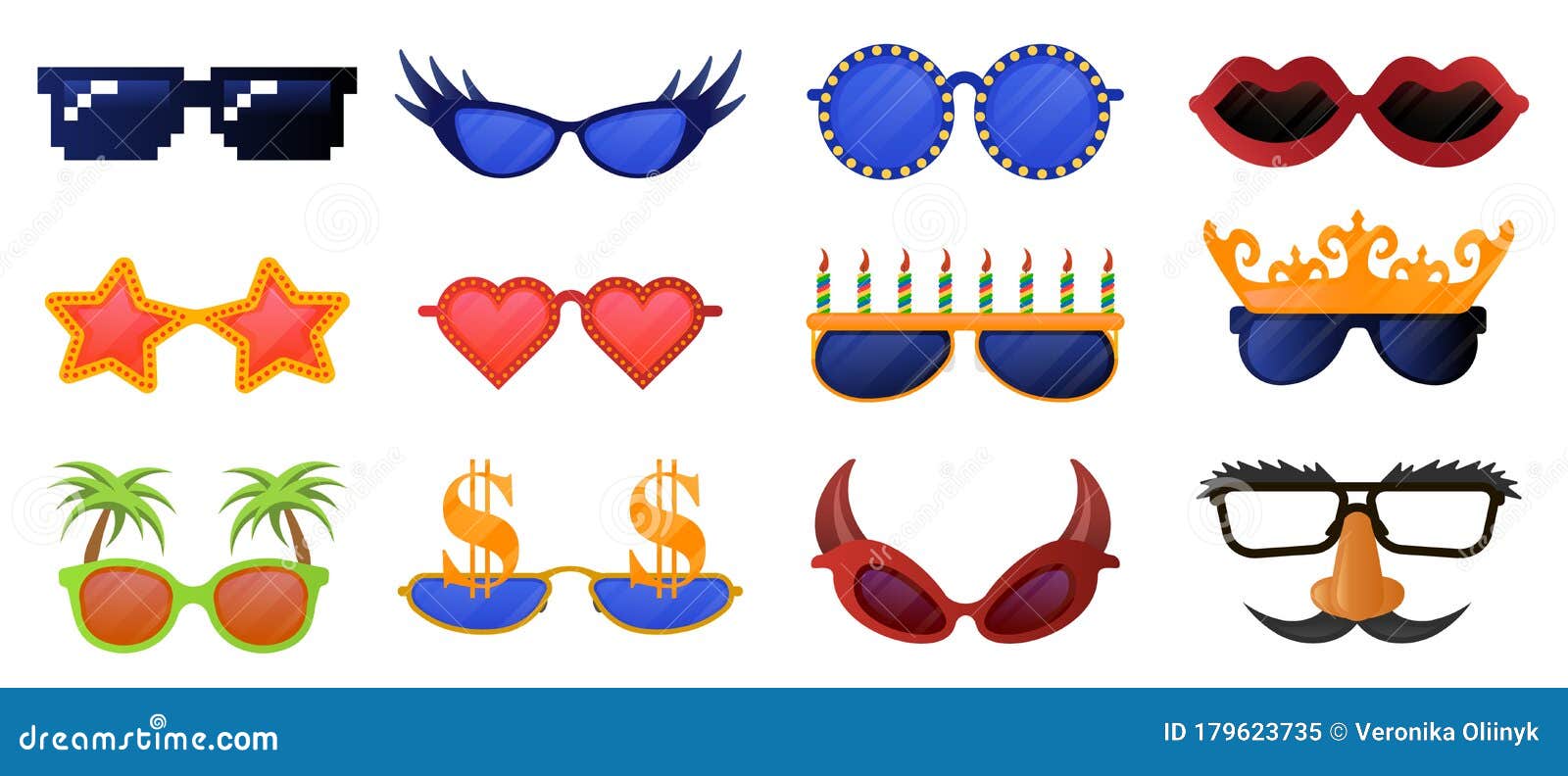 Funny Party Glasses Carnival Masquerade Sunglasses Photo Booth Party